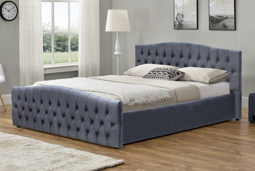 Plush Velvet Ottoman Storage Bed Frame Deal Wowcher